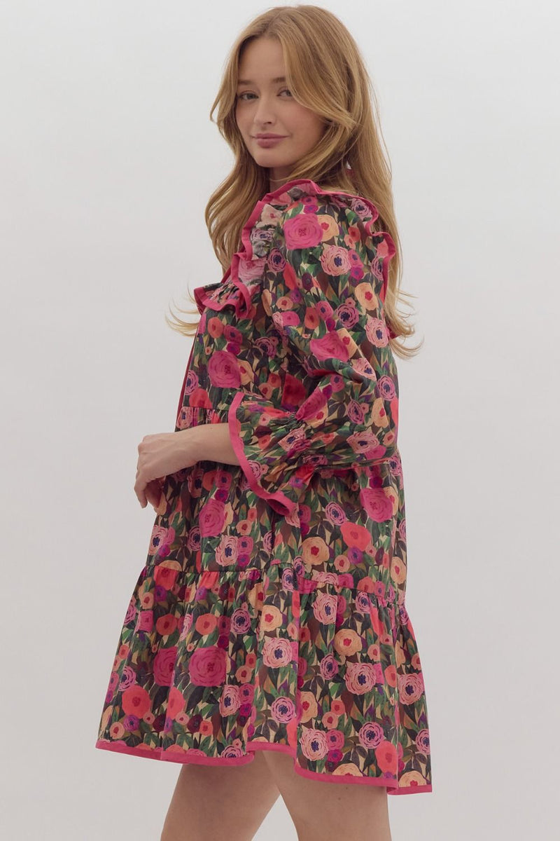 staple moment floral print mini dress | pink – Me & Maude