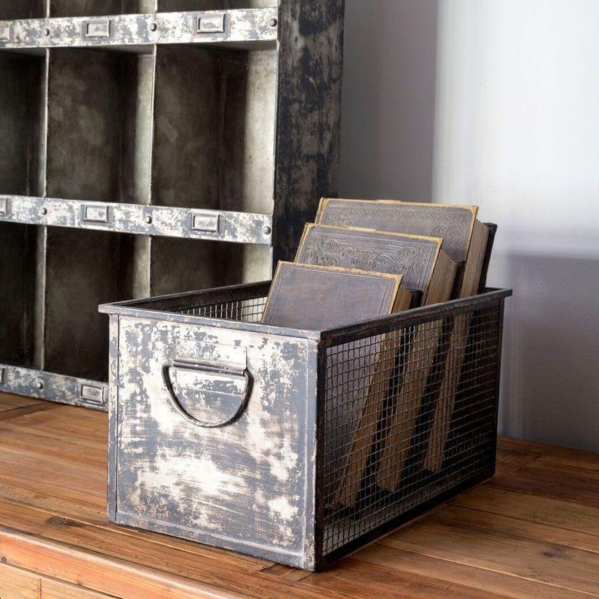 root cellar drawer basket | vintage metal – Me & Maude